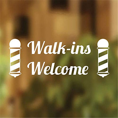 Barber Shop Decal Barber Sign Decal Barbers Walk-ins Welcome ...