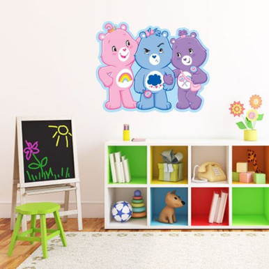 Care Bears Three Bears Together Wall Graphic Decal Sticker 25 inch x 20 ...