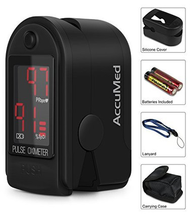 AccuMed CMS-50DL Pulse Oximeter Finger Pulse Blood Oxygen SpO2 Monitor ...