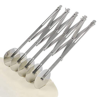 PAMISO 5 Wheel Pastry Cutter Pasta Cutter Adjustable Stainless Steel ...