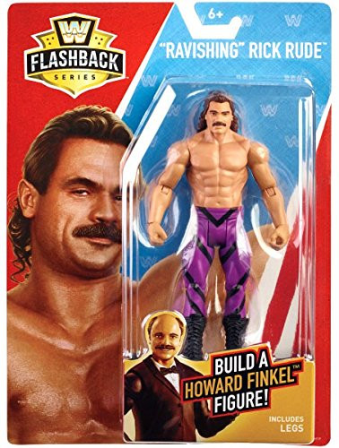 WWE Basic Flashback Series Ravishing Rick Rude Action Figure (Build Howard Finkel ...