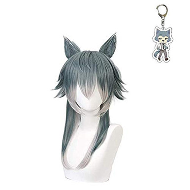 YMHQ Beastars Legoshi Wig with 2 Ears plus Legoshi Keychain?Anime Wolf ...