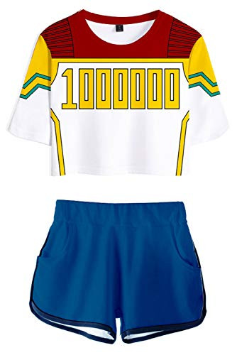 My Hero Academia Crop Top and Shorts Cosplay Costume Sets S LeMillion ...