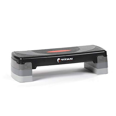 Titan Fitness Medium Aerobic Step 4 inch -8 inch Step with Risers Gym ...