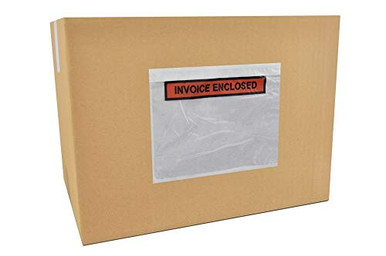 Invoice Enclosed Pouches Packing List Label Envelopes Clear Orange Self ...