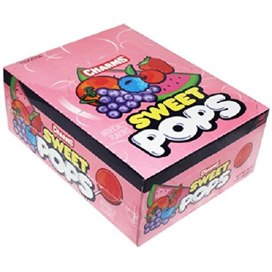 Charms Sweet Pops Count 48 - Sugar Candy Grab Varieties and Flavors ...