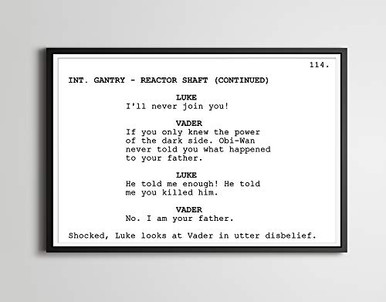 STAR WARS Screenplay POSTER up to 24 inch x 36 inch - Minimalism ...