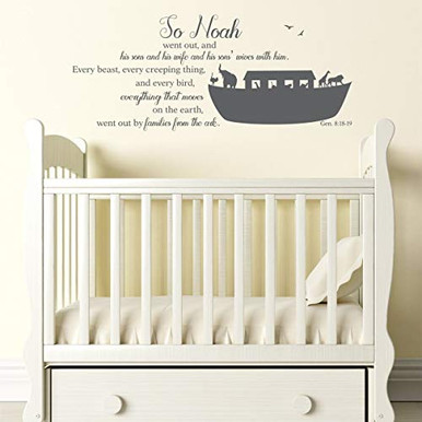 YttBuy Bible Verse Decal Noahs Ark Decals Genesis 8 18-19 Vinyl Wall ...