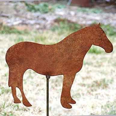 Horse garden stake - Garden horse art - Flowerbed stallion - Ranch ...