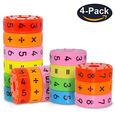 NICEGOO Magnetic Math Toy, 4 sets/ 24 pieces Magnetic Numbers and ...