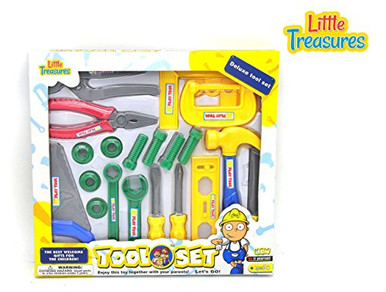 Little Treasures Nuts & Bolts 19-piece pretend play tool series create ...