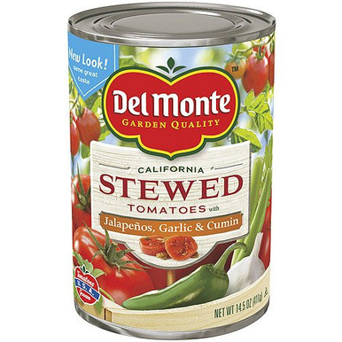 Del Monte Mexican Recipe Stewed Tomatoes with Jalapenos Garlic and ...