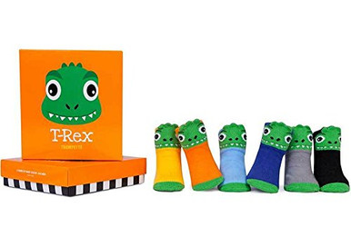 Trumpette Baby Boys Sock Set-6 Pairs T-Rex - Assorted Colors 0-12 ...
