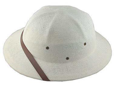 MM Summer 100 percent Straw Pith Helmet Postman Hat White ...