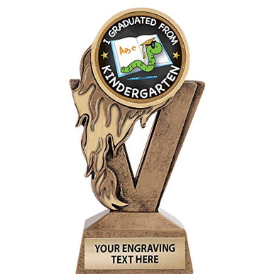 Crown Awards Gold Kindergarten Graduation Trophies 6.25 inch H Custom ...