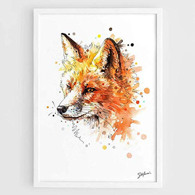 Fox Animal Poster Fox Art Fox Illustration Fox Prints Fox Posters Fire ...
