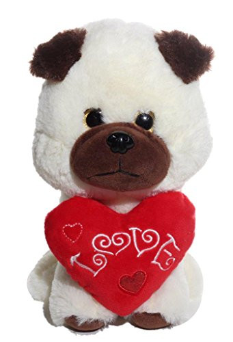 Calplush 9" Super Cute and Cuddly Valentine Pals Bulldog Plush Animal ...