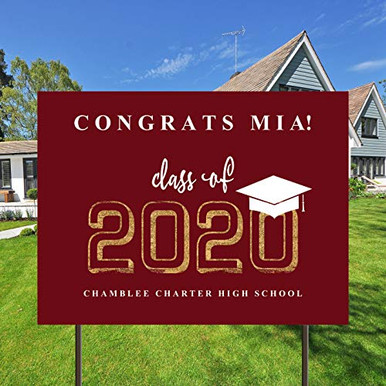 CICIDI Congratulations Yard Sign Template Class of 2020 Quarantine ...