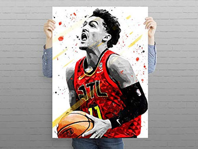 Trae Young Poster Trae Young Art Print Atlanta Hawks Print Basketball ...