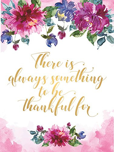 There is always something to be thankful for Watercolor Floral Gold ...