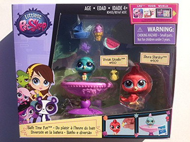 Littlest Pet Shop, Bath Time Fun Set [2 Birds and Birdbath] by HASBO ...