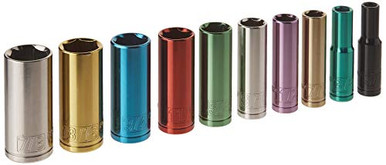 10 Piece 3 8 inch Drive SAE Deep Wall Color Coded Socket Set ...