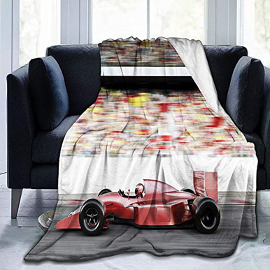 Motor Sports Red Race Car Side View on a Track Leading The Pack with ...