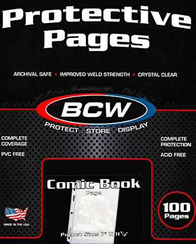 BCW Pro Comic Page Comics, Comic Books Storage Collecting Supplies, 100 ...