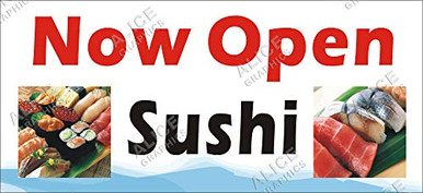 Alice Graphics 22 inch X 48 inch Now Open Sushi Japanese Restaurant ...