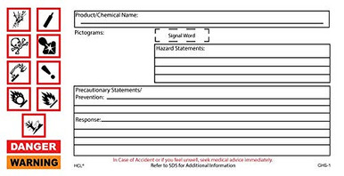 Blank Write-in GHS HazCom Chemical Safety Label - 3 inch x 5 inch ...