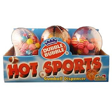 Kidsmania Hot Sports Gumball Dispenser Count 12 - Sugar Candy Grab ...