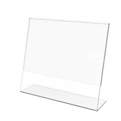 FixtureDisplays 24PK 7 x 5 inch Clear Acrylic Sign Holder with Slant ...