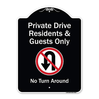 SignMission Designer Series Sign - Private Drive Residents and Guests ...