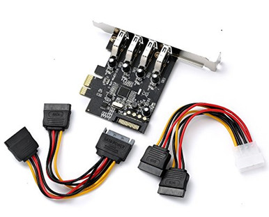 4 Port PCI Express PCIe SuperSpeed USB 3.0 Controller Card Adapter ...
