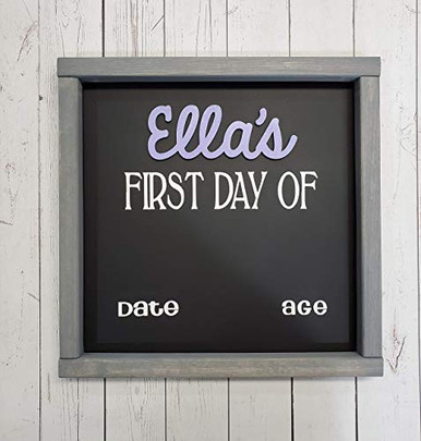First Day of School Chalkboard Farmhouse Sign Photo Board Prop. OR Last ...
