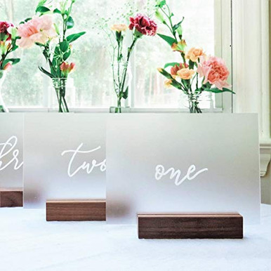 UNIQOOO 20 Pack Frosted Blank Acrylic Sign - 5x7 Table Number Signs ...