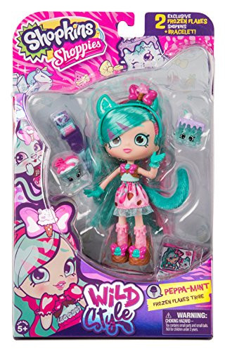 Shopkins Shoppies Wild Style Doll - Peppa-Mint - Warehousesoverstock
