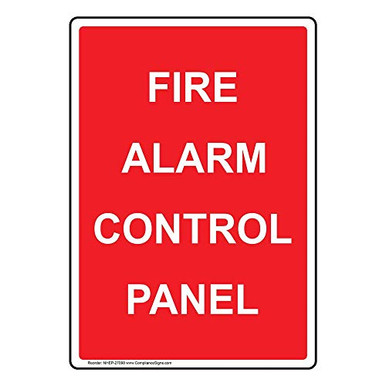 Vertical Fire Alarm Control Panel Label Decal 5x3.5 in. 4-Pack Vinyl ...