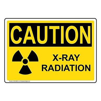 Caution X-Ray Radiation OSHA Safety Label Decal 5x3.5 in. 4-Pack Vinyl ...