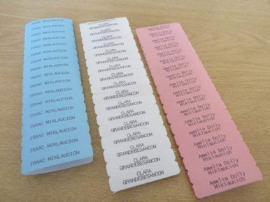 100 Printed Personalised Iron On Name Tapes Name Tag Labels Ideal for ...