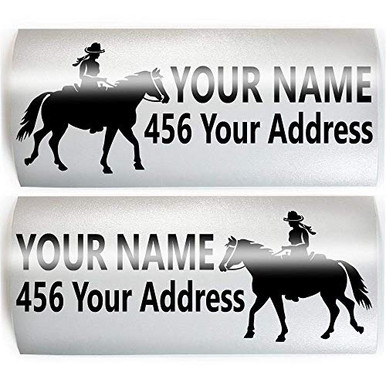 MAILBOX Western Trail Horse Rider Set of 2 Decals - Add Your CUSTOM ...