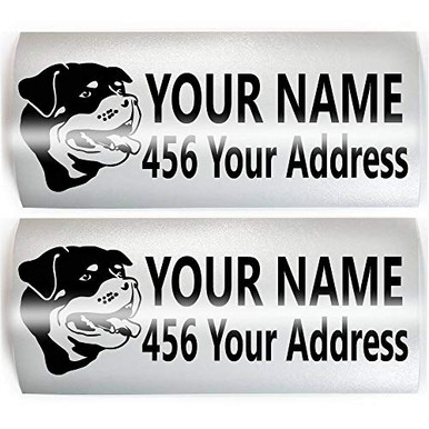 MAILBOX Rottweiler Dog Breed Set of 2 Decals - Add Your CUSTOM ADDRESS ...