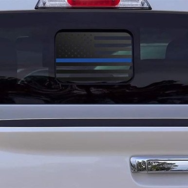 BOGAR TECH DESIGNS Precut Rear Middle Window American Flag Vinyl Decal ...