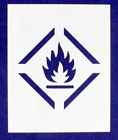 Safety Stencil - Danger Flammable - 11 Inch x 14 Inch Outer Dimensions ...