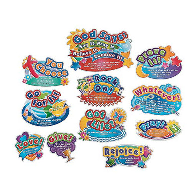 Fun Express God Says... Large Cutouts - 1 Piece - Educational and ...