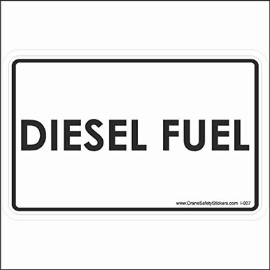 Crane Safety Sticker Diesel Fuel Decal for Bucket Truck ...