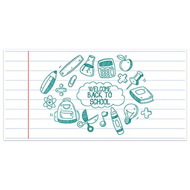 Welcome Back to School Notebook Paper Banner Classroom Decoration ...