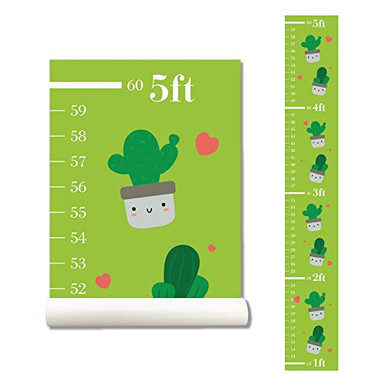 Cactus Wall Sticker Growth Chart for Kids Height Chart for Boys and ...
