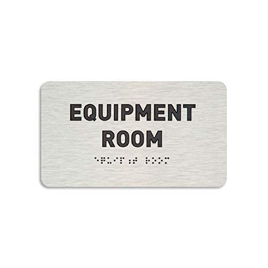 Equipment Room Sign - ADA Compliant Utility Sign Raised Letters Grade 2 ...