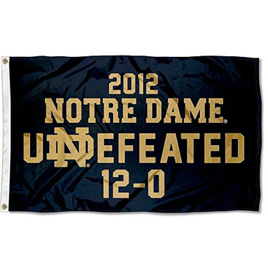 College Flags and Banners Co. Notre Dame Undefeated Season Flag ...